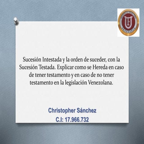 Sucesión testada e intestada | PPT