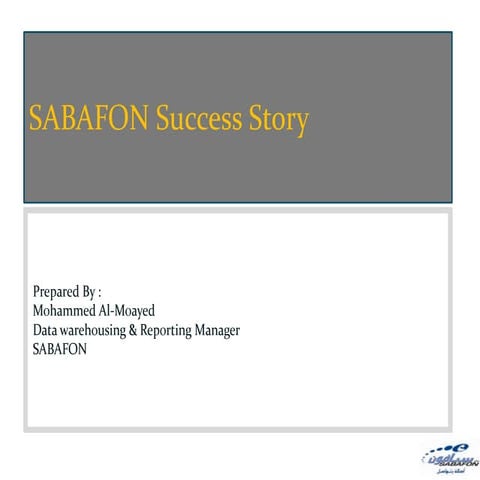 Sucess Story Of SABAFON for Business Intelligence from SAP | PDF