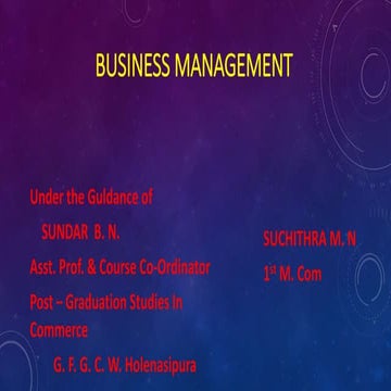 Business management | PPT