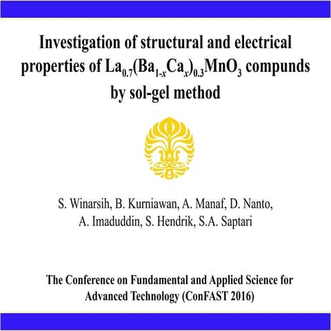 Suci Winarsih-UI-ConFAST 2016.pptx conference | PPT