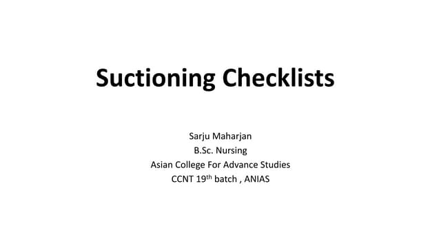 Tracheostomy care | PPTX