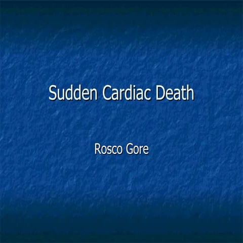 Sudden Cardiac Death | PPT | Heart and Cardiovascular Diseases ...