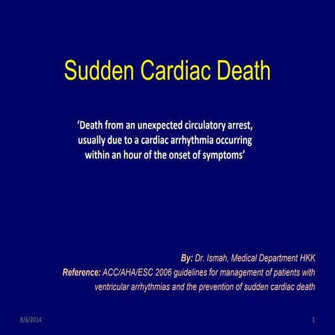 Sudden cardiac death | PPTX