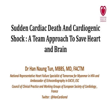 Sudden cardiac death and cardiogenic shock a team approach to save ...