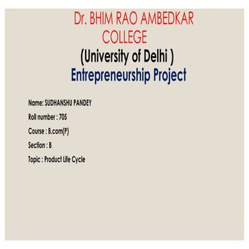 SUDHANSHU PANDEY 705 IB Project.pptx.... | PPT