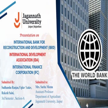 INTERNATIONAL BANK FOR RECONSTRUCTION AND DEVELOPMENT (IBRD ...