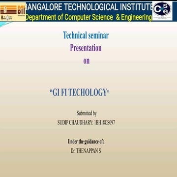 Gi fi technology | PPT