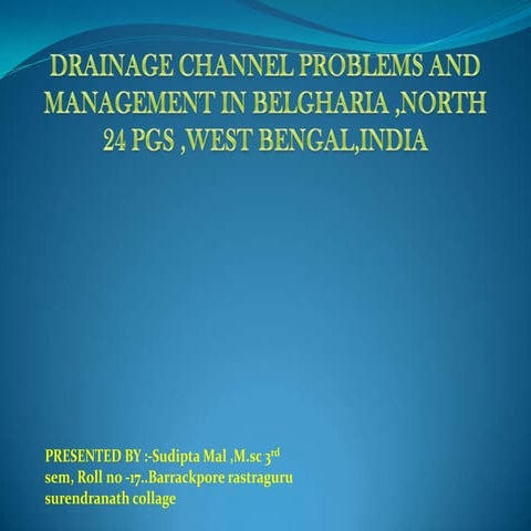drainage problem | PPT