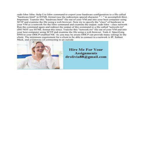 sudo Ishw Ishw -help Use Ishw command to export your hardware configur.docx