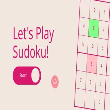 Let's Play Sudoku and introduction to sudoku | PPTX