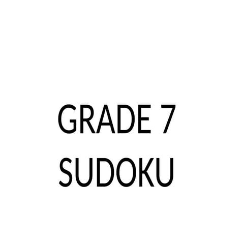 SUDOKU practice worksheets for grade 7.pptx