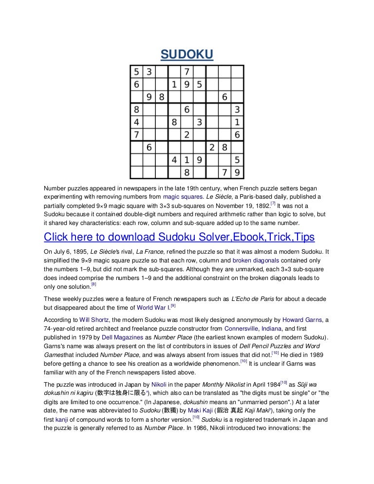 Sudoku Helper Sudoku Trick Download Sudoku Helper Sudoku Trick Download