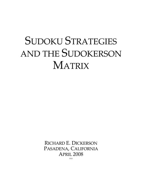 Sudoku | PPTX | Programming Languages | Computing