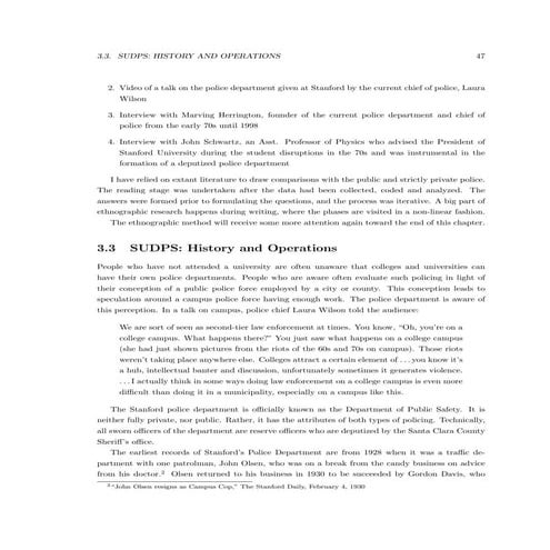 The history of the Stanford University Department of Public Safety ...