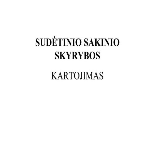 Sudėtinis sakinys 1 | PPT