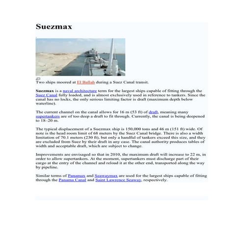 Suezmax | PDF