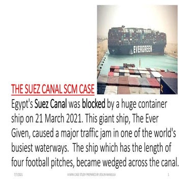 Suez Canal Supply Chain mini case | PDF