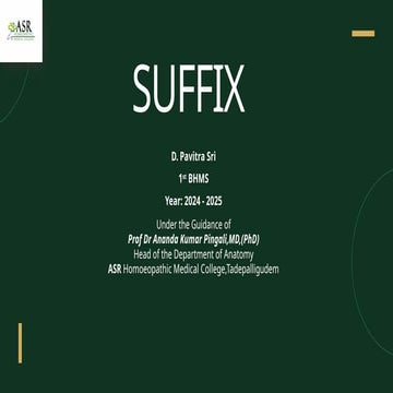 SUFFIXES. -ectomy, -gram. By D.pavitra sri. ASR Homeopathic Medical ...