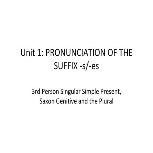 Suffix s | PDF