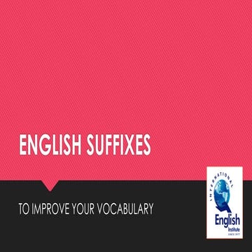 Noun Forming Suffixes -ment and -ness | PPT