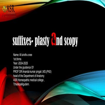 suffixes plasty and - scopy .pptx