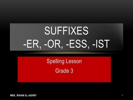 Spelling prefixes, Grade 3, Reading Street, by: teacher Riham El-Ashry ...