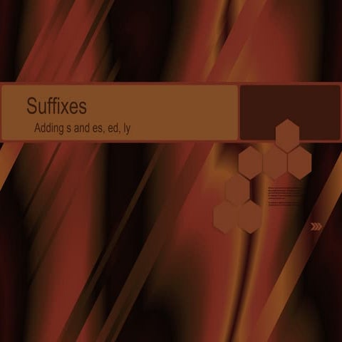 Suffixes S Es Ed Ly | PPT