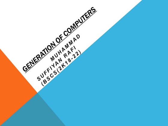 GENERATIONS OF COMPUTERS CHART | PDF | Computing | Technology & Computing