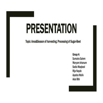 Sugar-Beet processing | PPTX