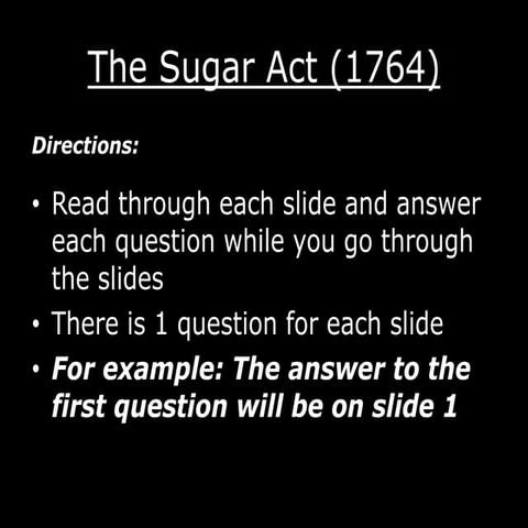 Sugar Act Of 1764 Pictures