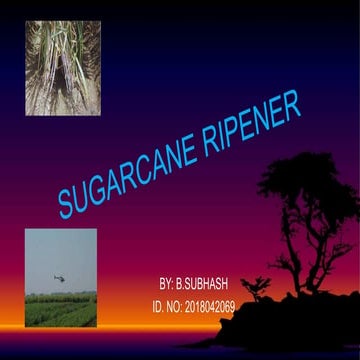 Sugarcane ripener | PPTX