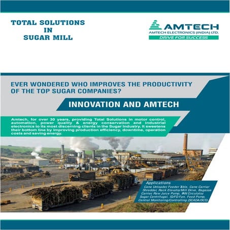Amtech | SUGAR CENTRIFUGAL AUTOMATION TECHNOLOGY (SCAT) | PDF