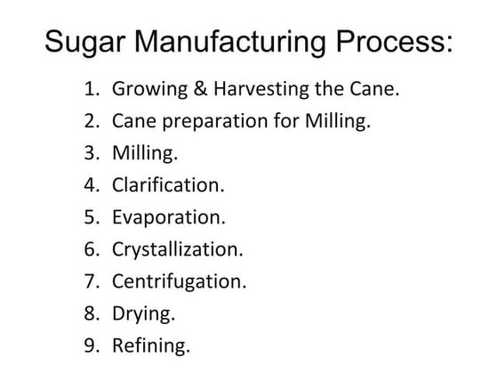 Sugar processing | PPTX