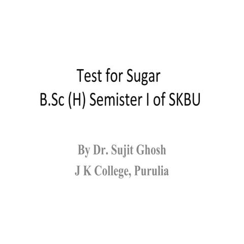 Sugar test | PPT