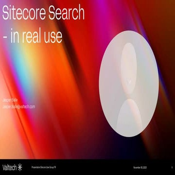 Sitecore Search - in real use | PPT