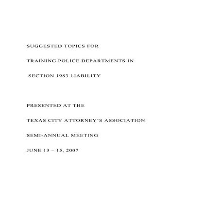 SUGGESTED TOPICS FOR TRAINING POLICE DEPARTMENTS IN .docx