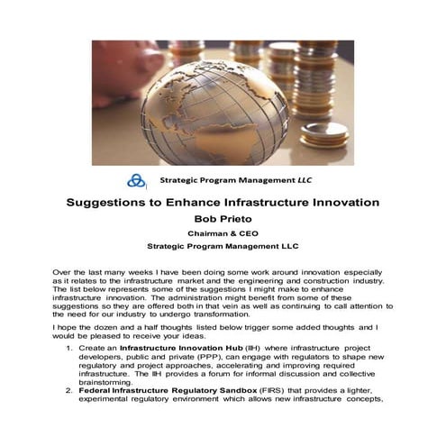 Suggestions to enhance infrastructure innovation | PDF
