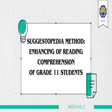 SUGGESTOPEDIA METHOD a research study to be done | PPT