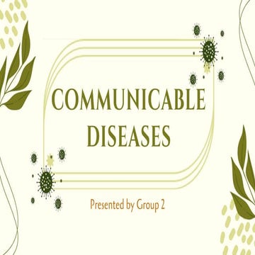COMMUNICABLE DISEASES - MAPEH HEALTH QUARTER 3 | PPTX