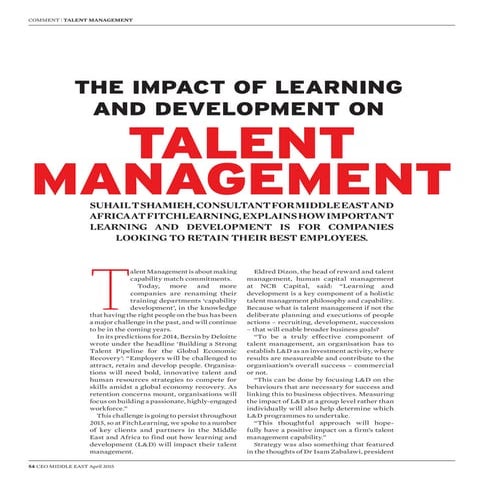 The Impact of Learning & Development on Talent Management - Article ...