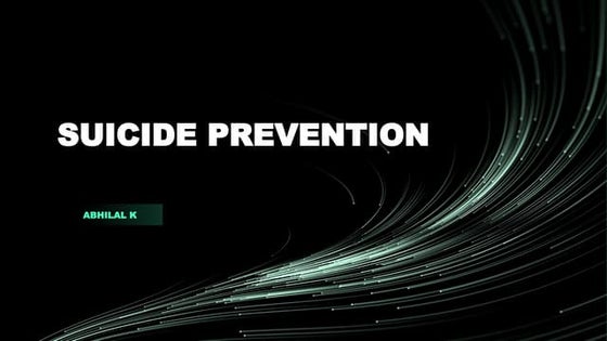 Suicide awareness and Prevention Presentation .pptx | Mental Health ...