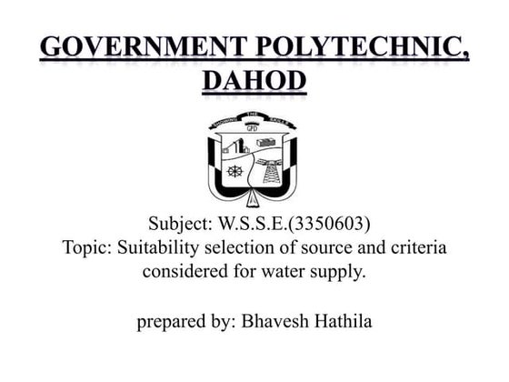 Sources of water | PPT