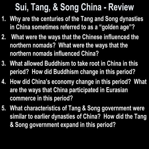 Sui, tang, song review (1) | PPT