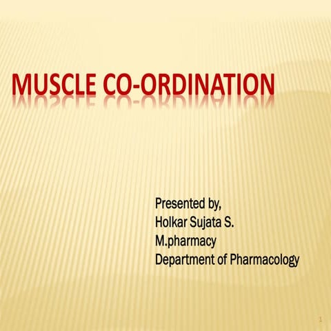 muscle co-ordination | PPT
