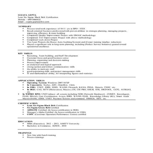 Sujata gupta cv | DOCX