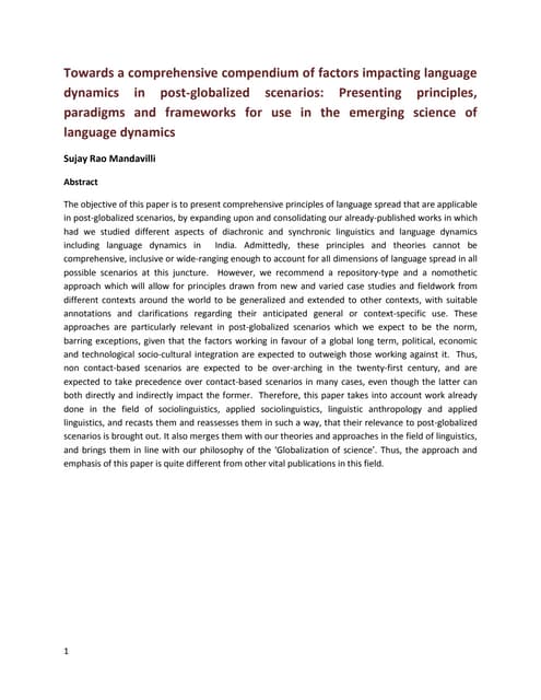 Firthian's Approach to Linguistics | PPT