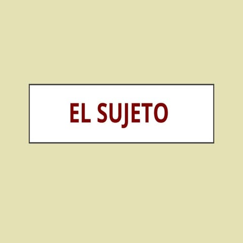 Sujeto y predicado | PPT