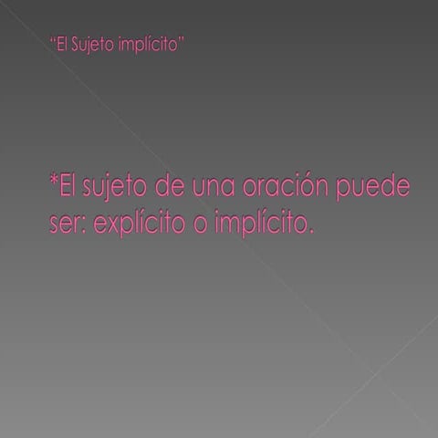 Sujeto ImplíCito