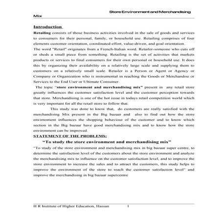 big bazaar project doc | DOC