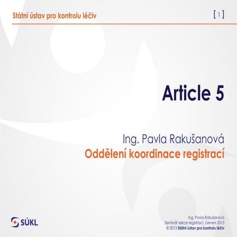 Article 5 - SÚKL | PPT